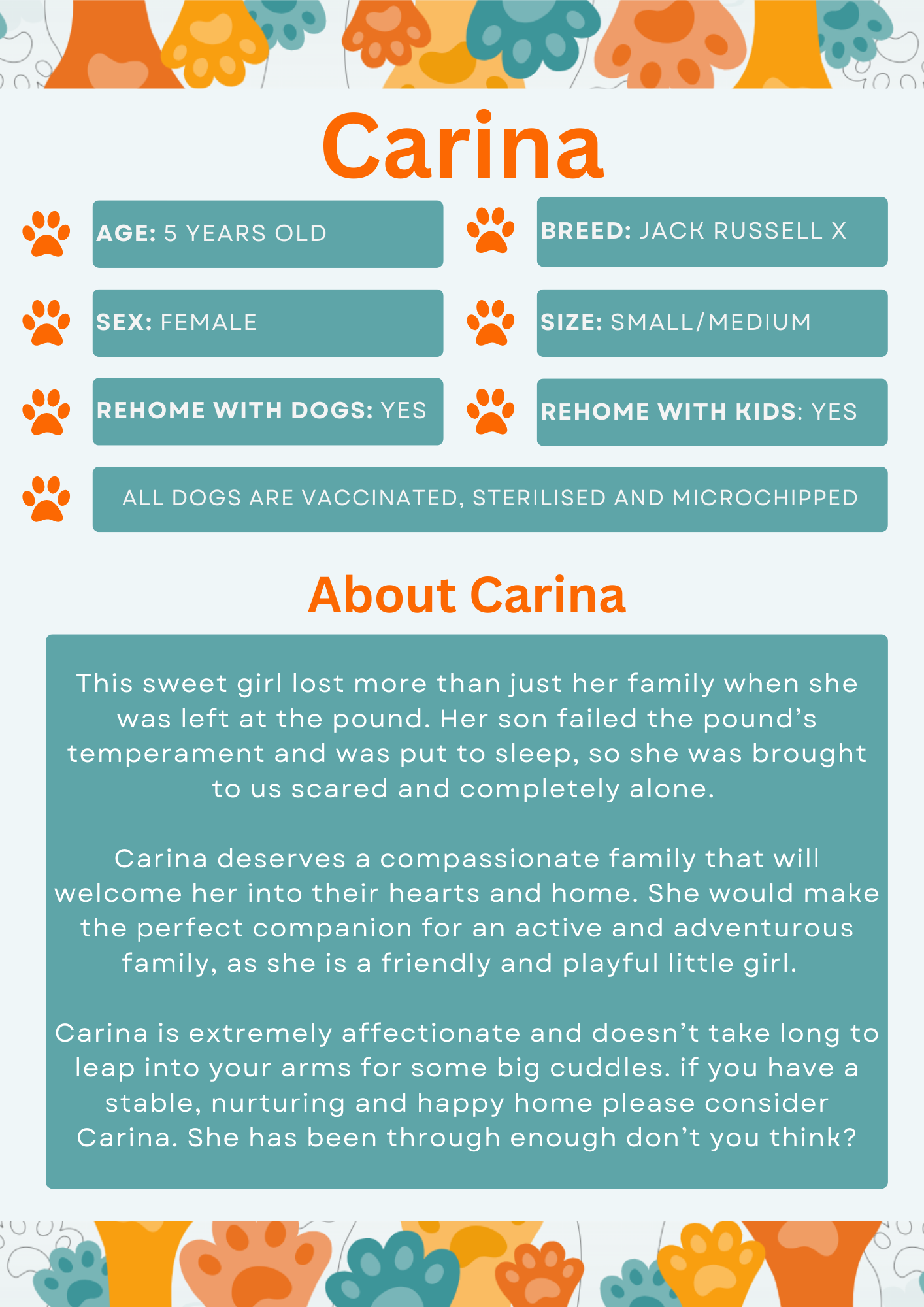 Carina - Swan Animal Haven
